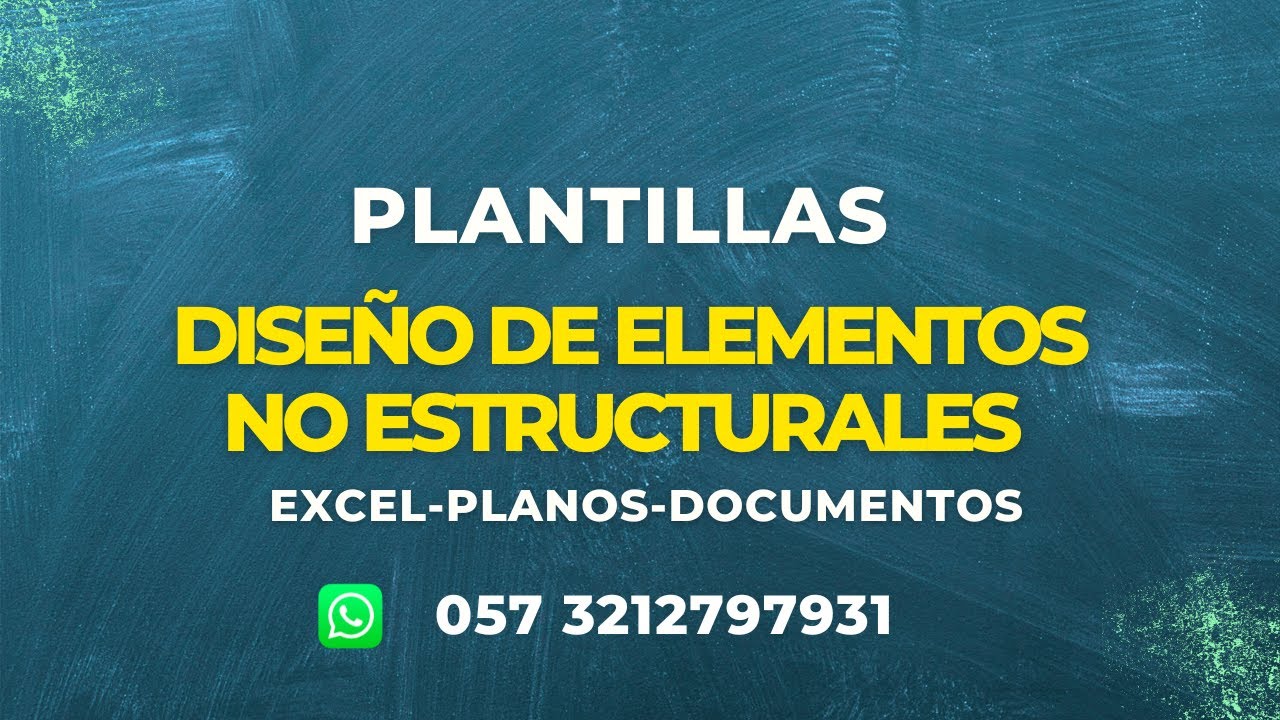 PLANTILLA Elementos NO ESTRUCTURALES 👷‍♂️🏗 - YouTube