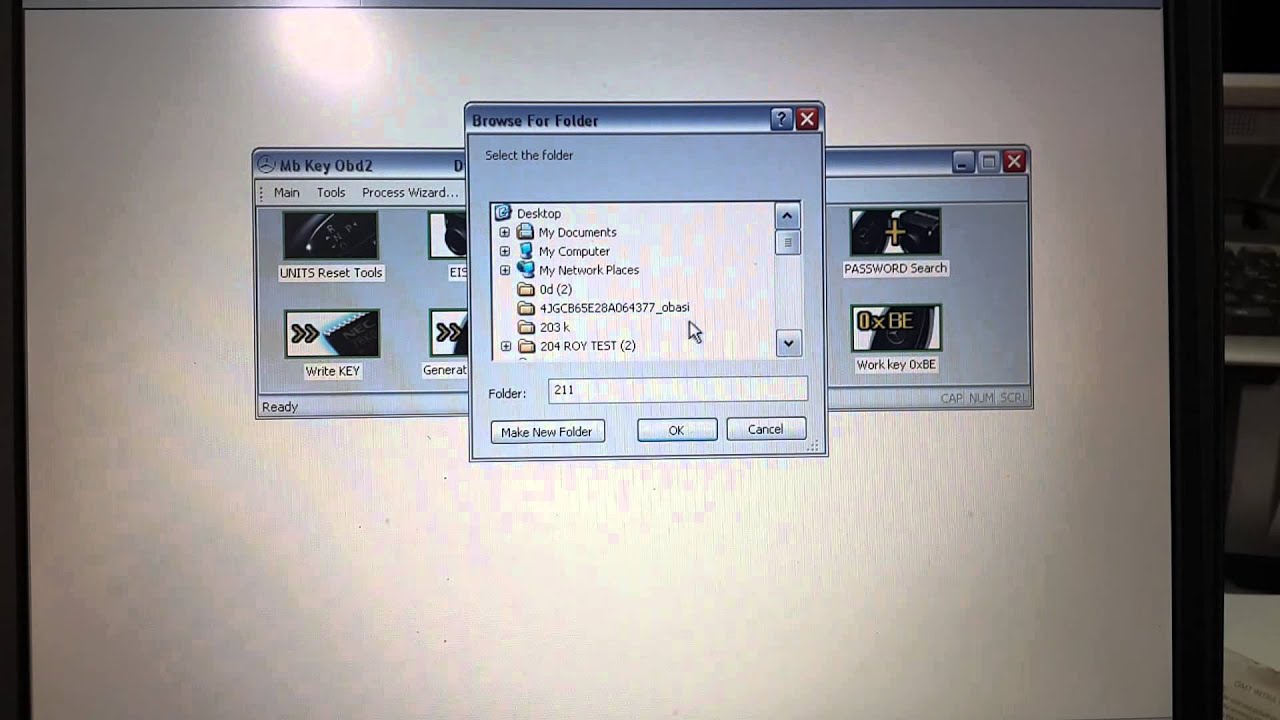 How to make a key for 211 in 1 minute with MB KEY OBD2 - YouTube