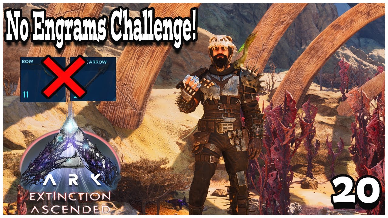 🛑NO ENGRAMS Challenge!🛑 Ark: Survival Ascended Extinction! Rex Hatching ...