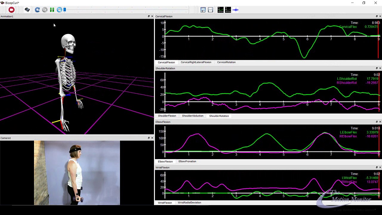 The MotionMonitor with Delsys Trigno Avanti- Biceps Curl Task - YouTube