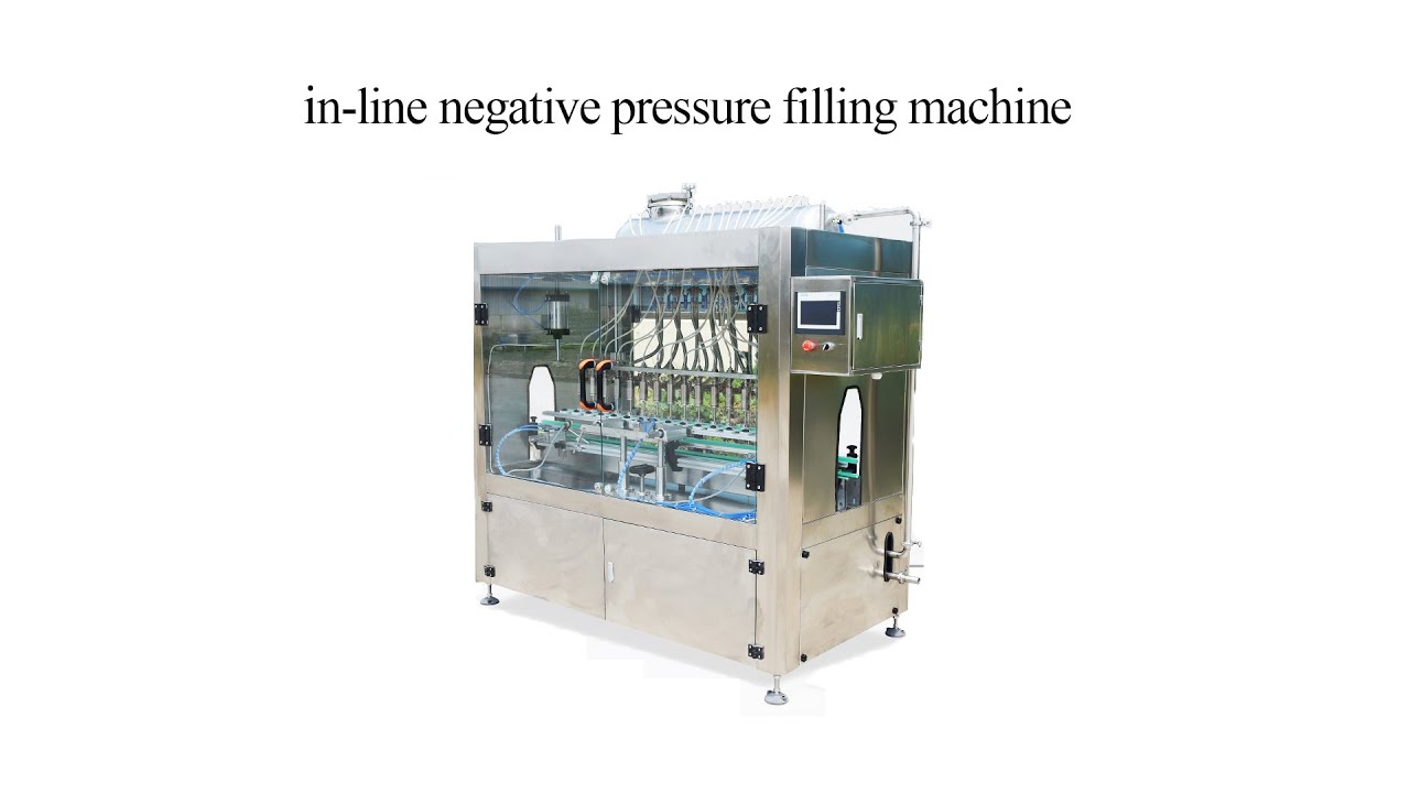in line negative pressure filling machine - YouTube