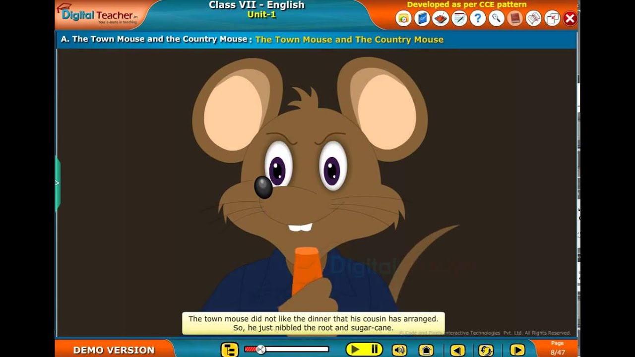 The Town Mouse And The Country Mouse 2, Class 7 English | Smart Class ...