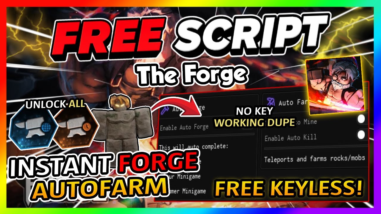The Forge Script *NO KEY* - AUTO FORGE, AUTOFARM, DUPE, KILL AURA ...
