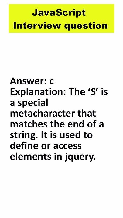 JavaScript Interview Question #342 - YouTube