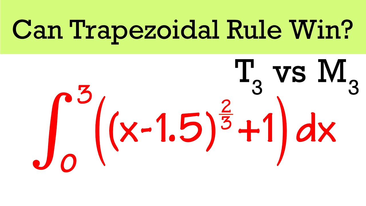 Can the trapezoidal rule be better than the midpoint rule? - YouTube