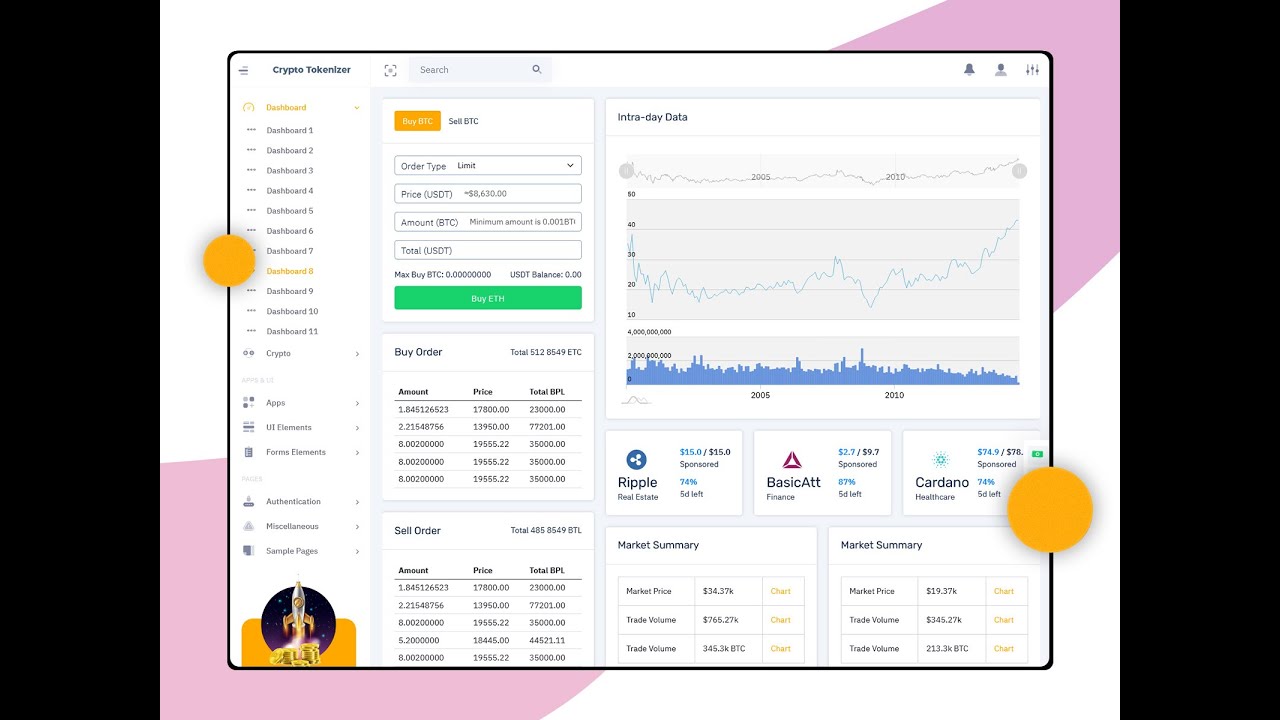 Crypto Tokenizer Admin - Tokenize Admin Dashboard And Crypto Tokenize Admin Template - YouTube
