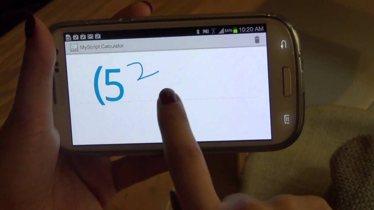 Myscript Calculator (free app androite) - YouTube