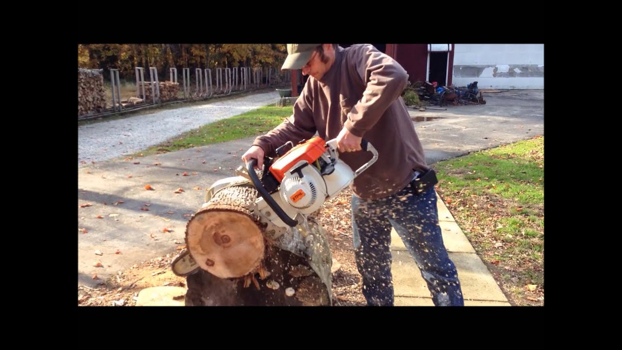 Stihl 090G chainsaw (later style) metal name tags, 1/2" chipper chain ...