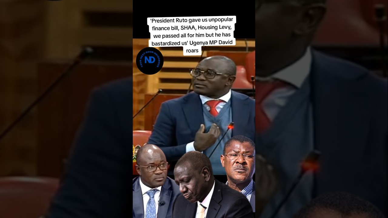 Mp David says Ruto has used Mps to pass all unpopular bills in ...