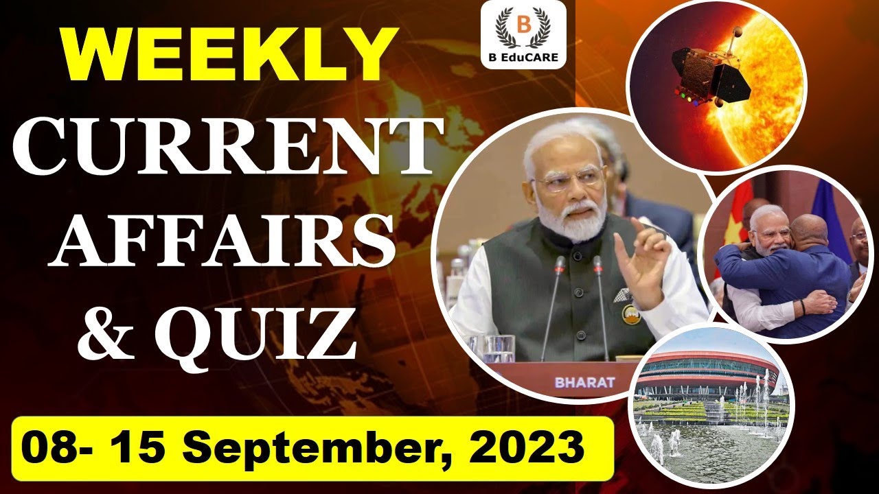Weekly Current Affairs | 8- 15 September | September Current Affairs ...