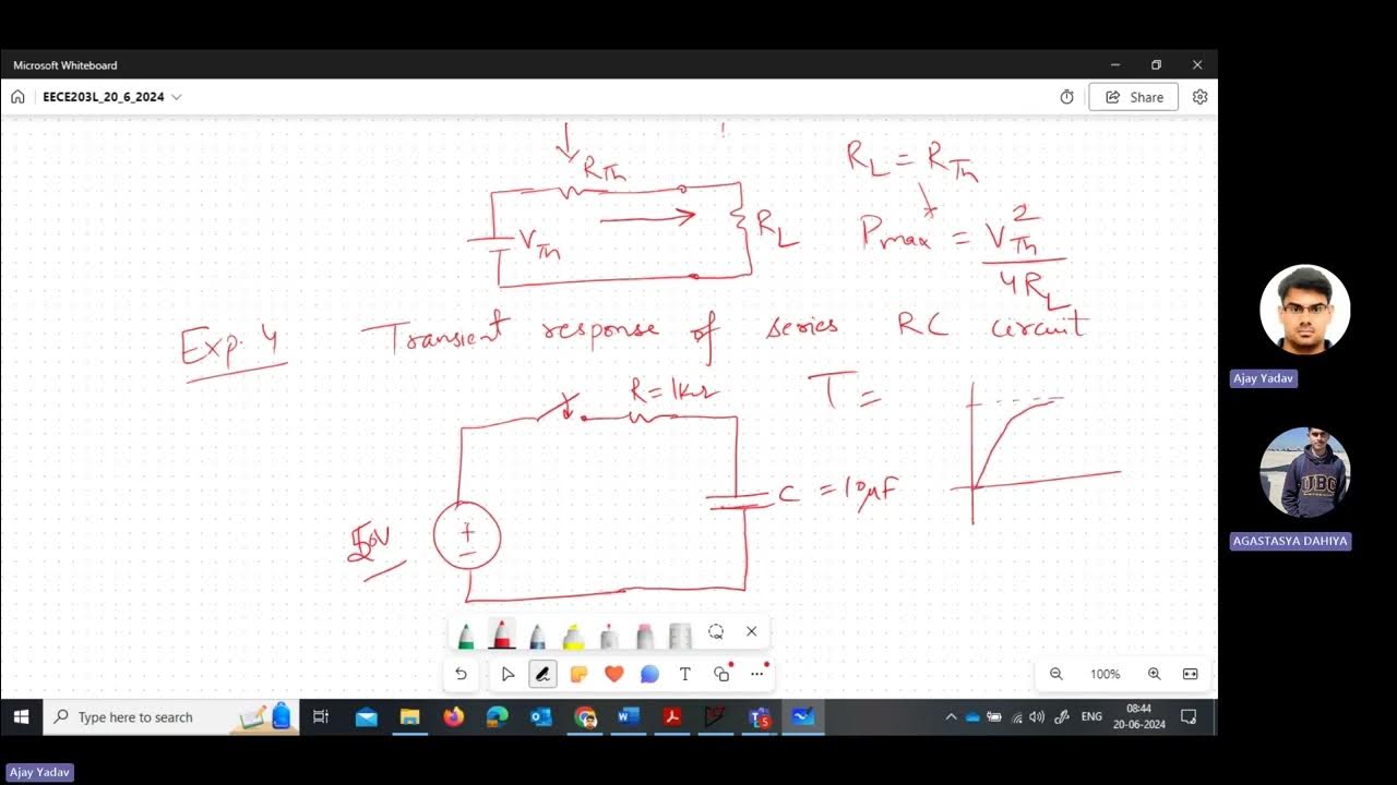 Maximum Power Transfer Theorem and Transient Response of RC circuit using LTSPICE Simulation ...