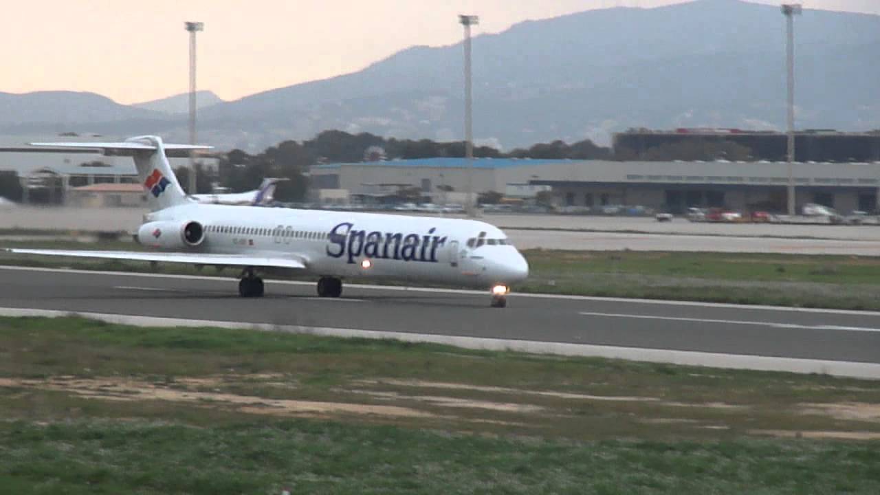 Spanair McDonnell Douglas MD-80 take-off sound - YouTube