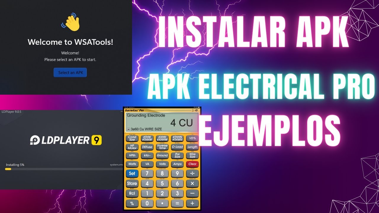 INSTALAR UN APK ELECTRICALC PRO EN WINDOWS CON WSATOOL Y LDPLAYER 9 ...