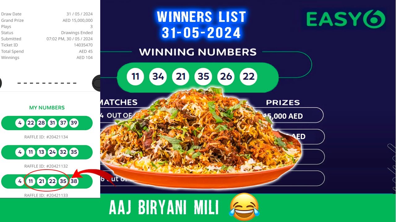 Easy 6 Today Draw Results 31-05-2024- @EmiratesDraw #emiratesdraw # ...