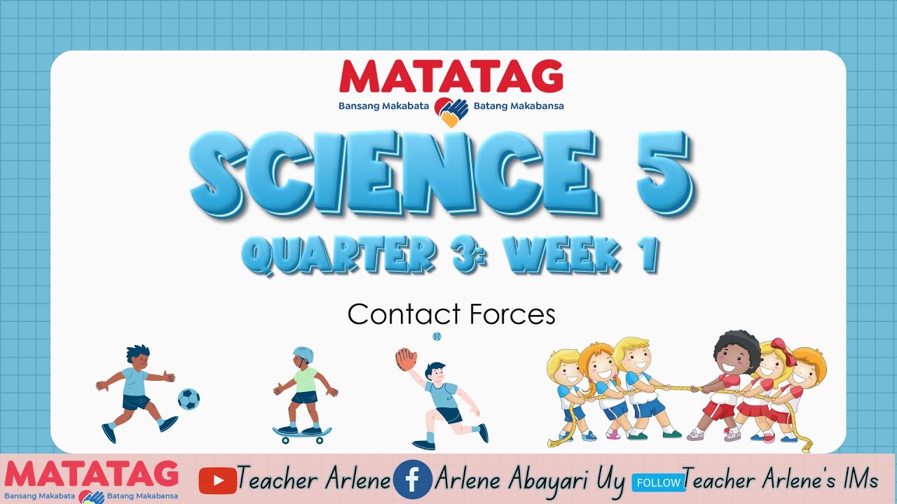 SCIENCE 5 Week 1 Quarter 3 Contact Forces Matatag Revised K12 - YouTube