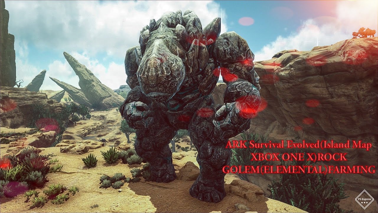 ARK Survival Evolved(Island Map XBOX ONE X)ROCK GOLEM(ELEMENTAL)FARMING ...