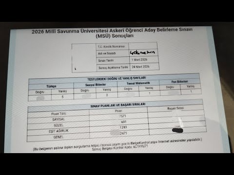 MSÜ 2026 SONUCUM #msu 