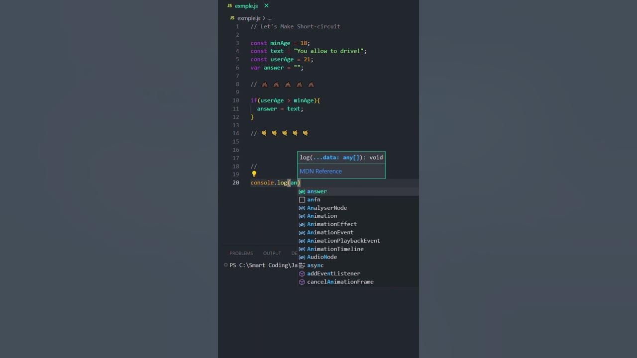 Javascript Tricks Short Circuit Javascript Javascripttricks Smartcoding Youtube
