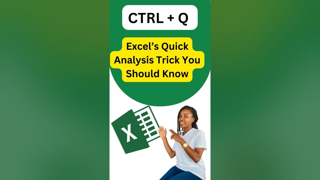 Ctrl+Q in excel : Quick Analysis Trick You Should Know #excel #exceltips #exceltricks # ...