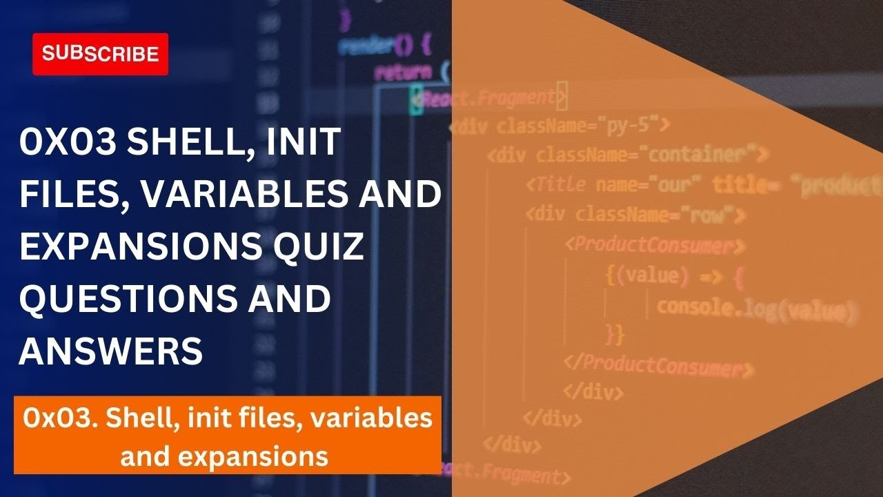 0x03 Shell Init Files Variables And Expansions Quiz Questions And Answers Youtube