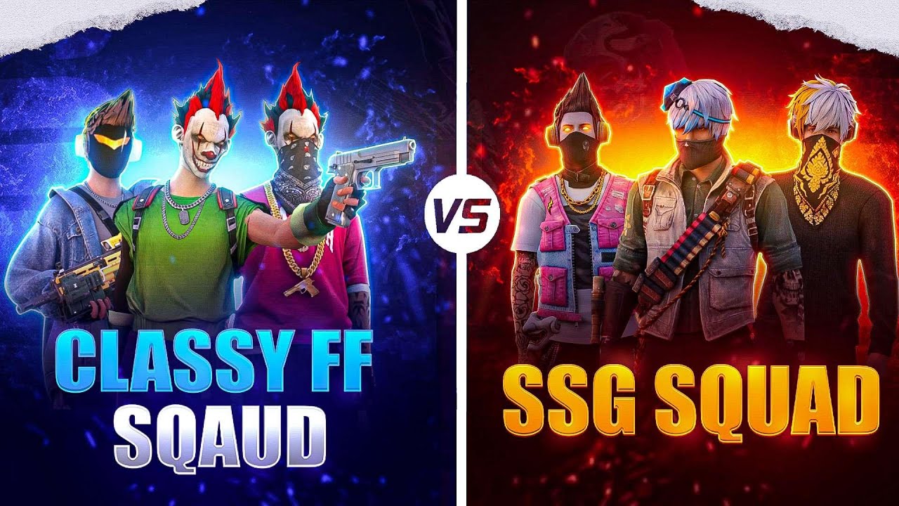 V BADGE YOUTUBER CLASSY FREEFIRE 😱 SQUAD VS SSG SUBODH 👿AND MY TEAM ...