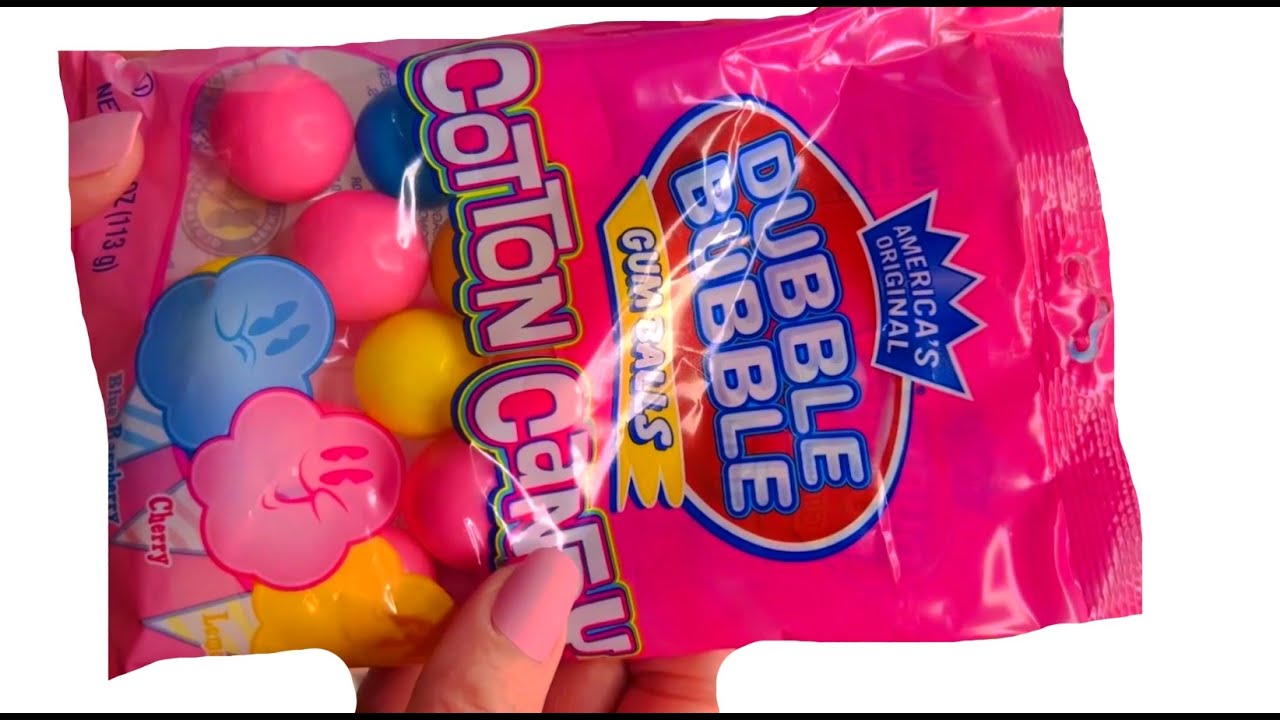 Double Bubble Bubble Gum Cotton Candy Gumballs Opening ASMR - YouTube
