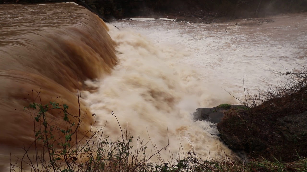 Waterloo Falls at flood stage, Spring Creek, Overton County, Tennessee ...