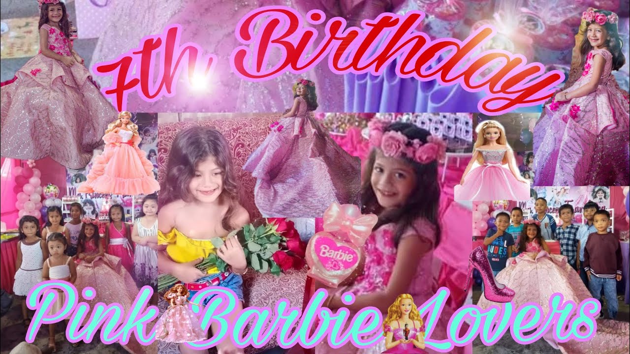 Pink Mini Barbie Themed for 7th Birthday | Best B_day Party/ vlog ...
