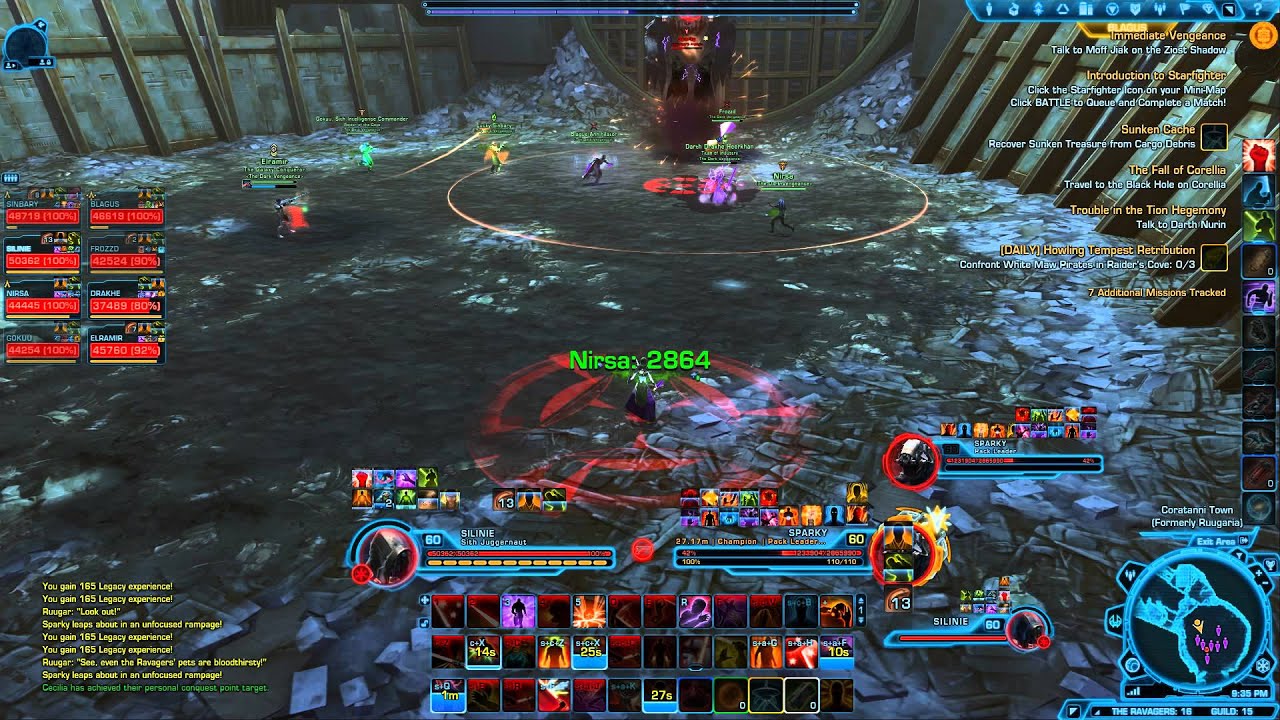 [SWTOR][The Dark Vengeance] The Ravagers HM Sparky (Tank POV) - YouTube