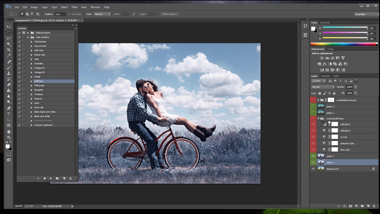 Color Grading Photoshop Action - YouTube