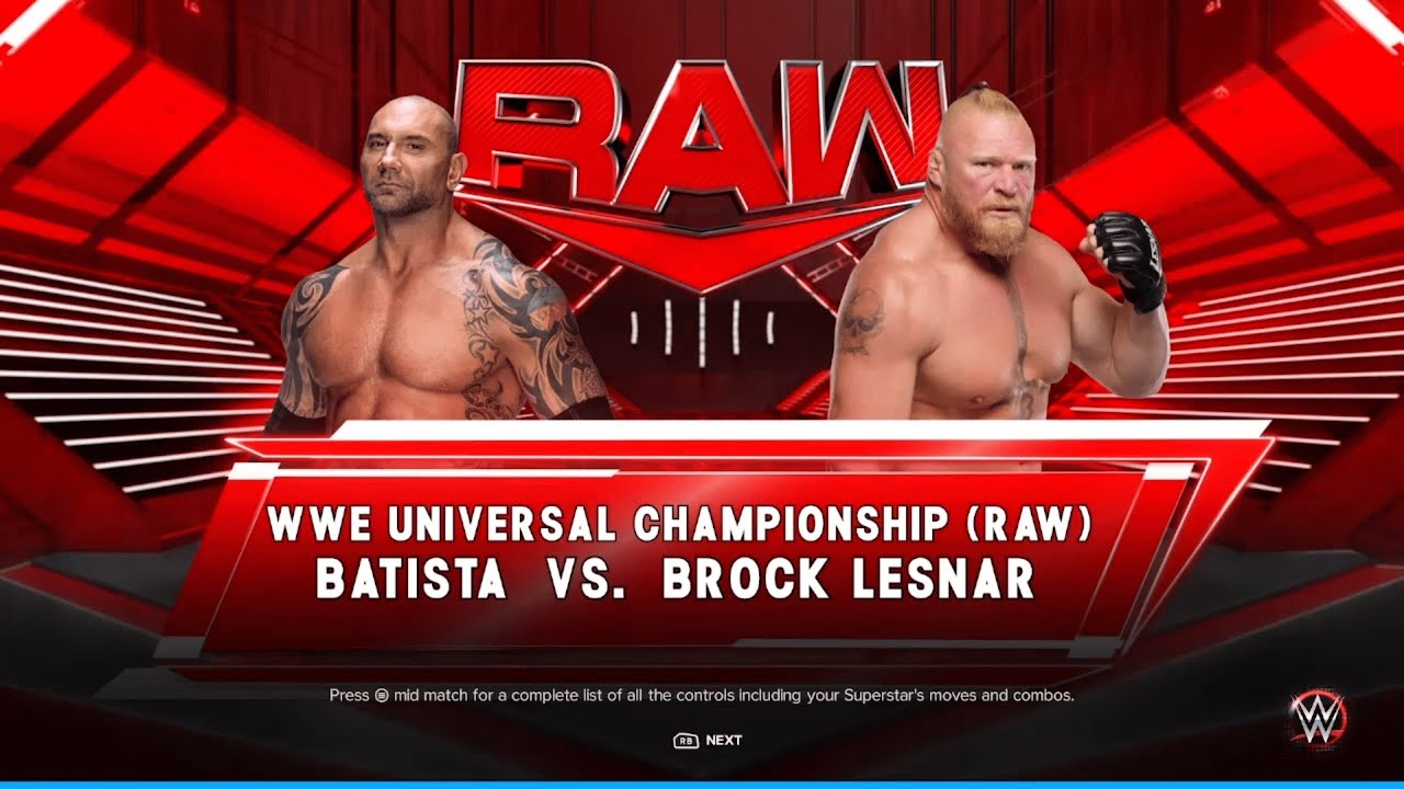 Brock lesnar vs batista - wwe universal championship #blueragaming # ...