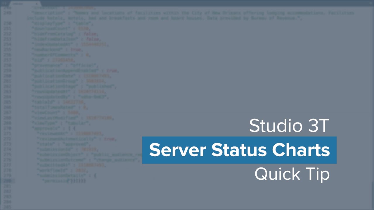Studio 3T Server Status Charts - YouTube