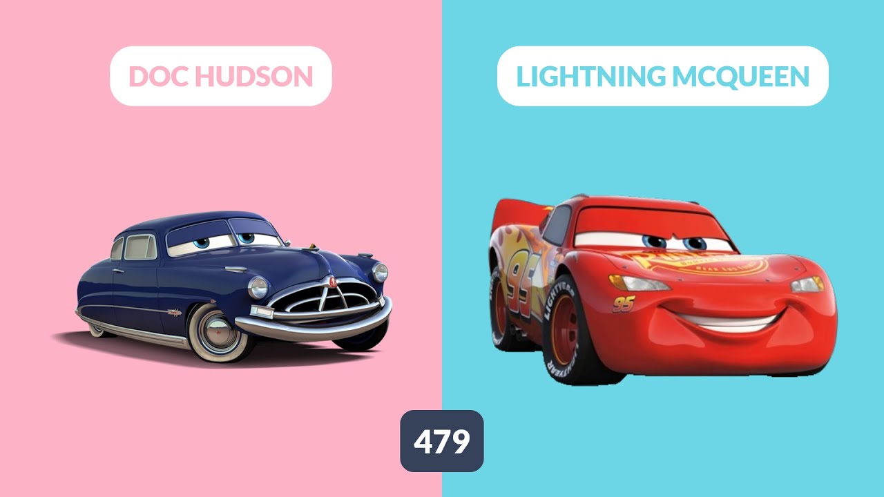 McQueen & Card - Let's Play With Lightning McQueen! Doc Hudson ...