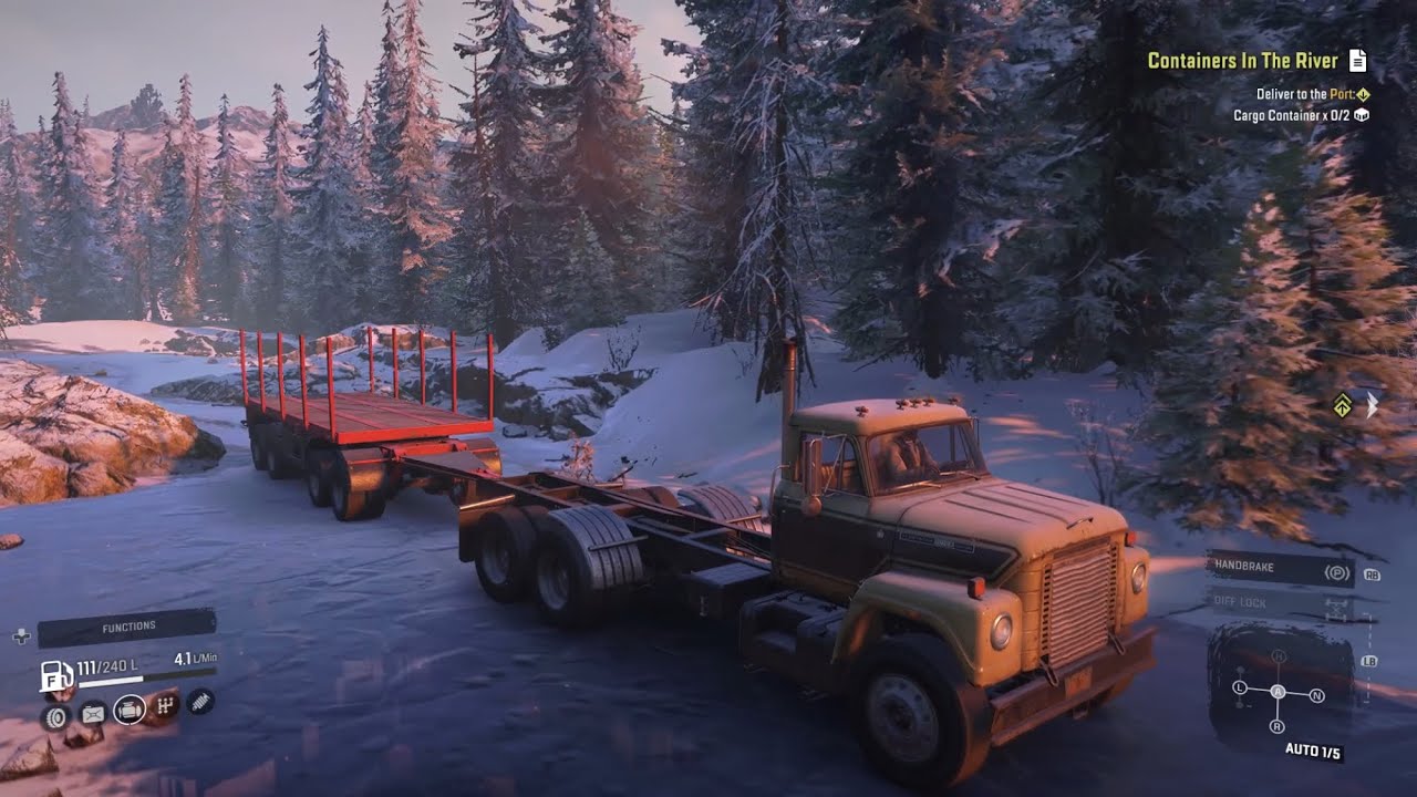 Driving on ice in SnowRunner - YouTube