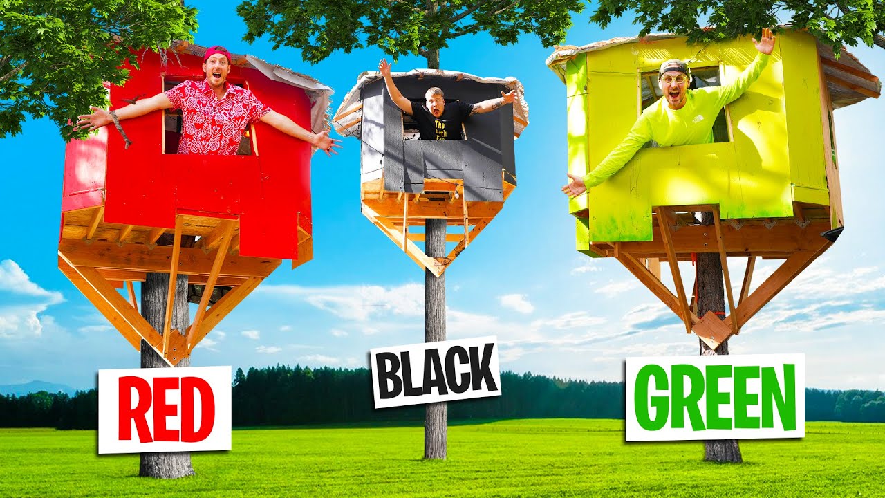MICRO TREEHOUSES ONE COLOR ONLY CHALLENGE! - YouTube