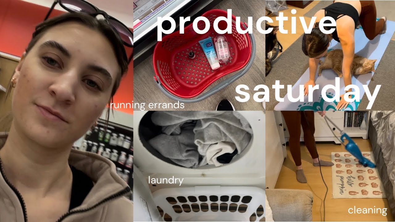 Productive Saturday Vlog *Target run, laundry, cleaning* - YouTube