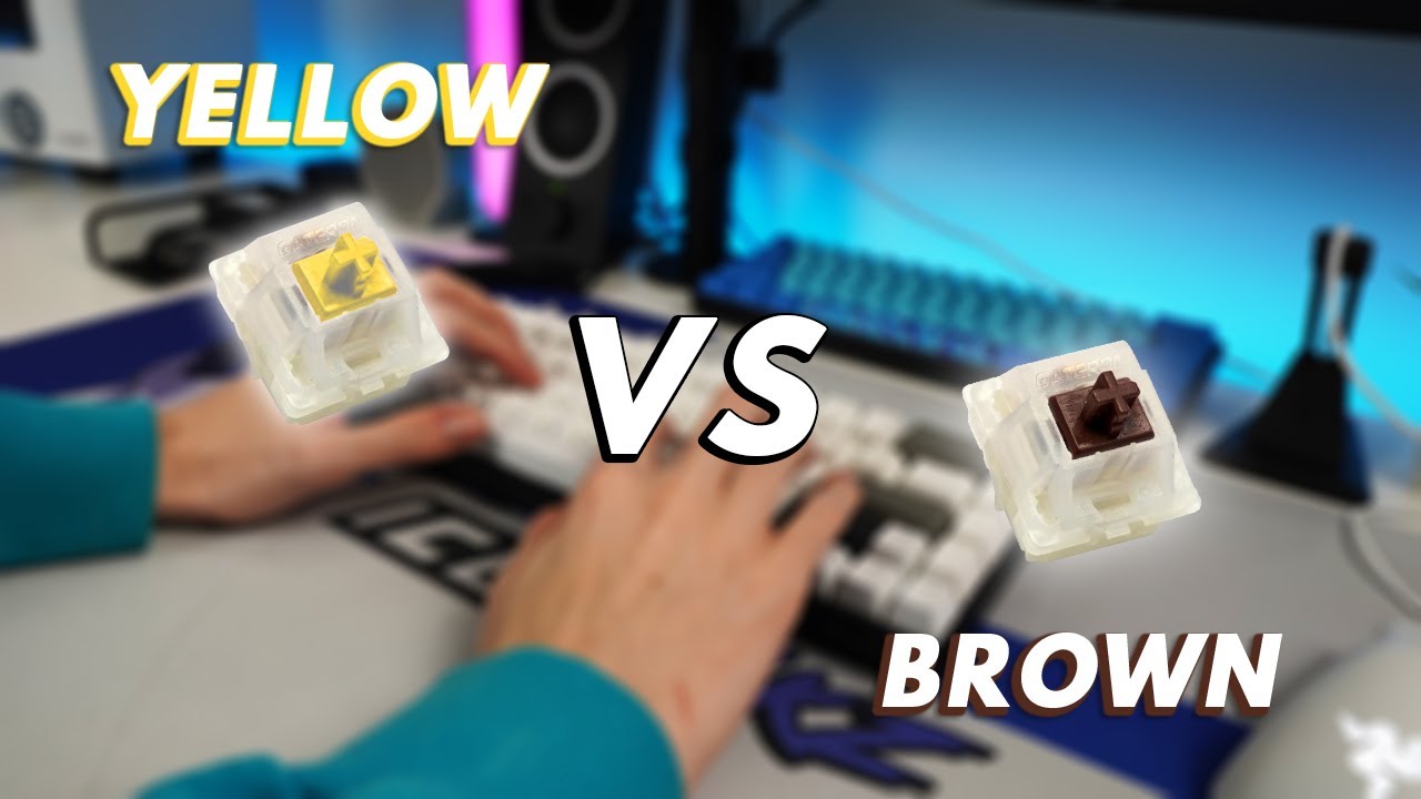 Gateron Yellow vs Gateron Brown Switches | ASMR Typing Sound Test - YouTube