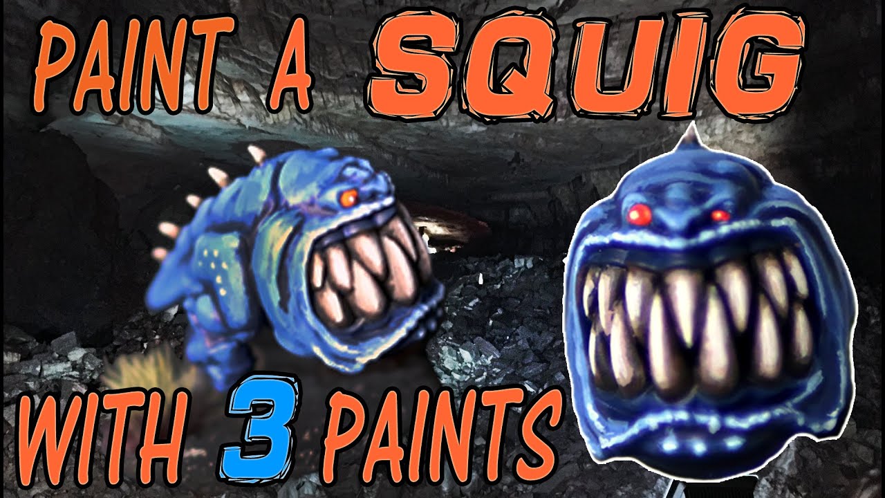 Paint a Squig using ONLY 3 PAINTS- Massive Collaboration - YouTube