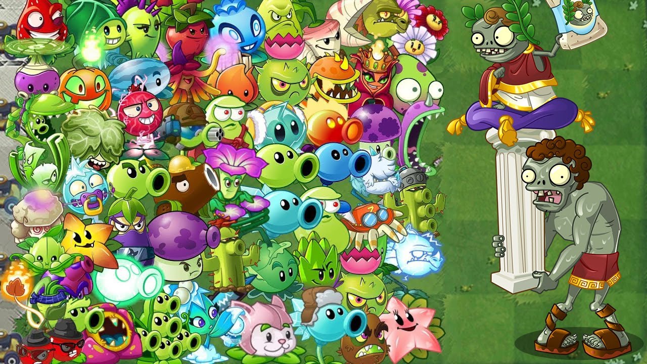PvZ 2 How Many Plants use 5 Power Up Can Defeat Roman Caesar Zombie ...