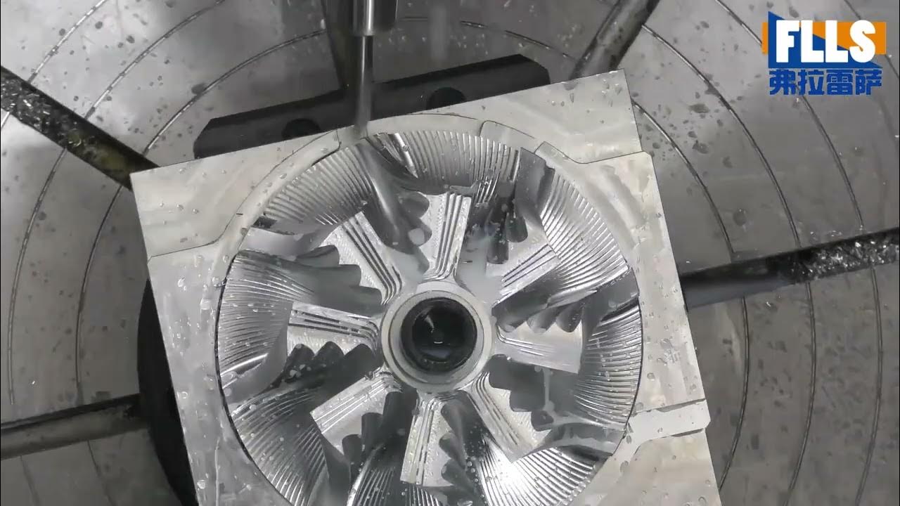 5 axis simultaneous cnc machine machining center for impeller - YouTube