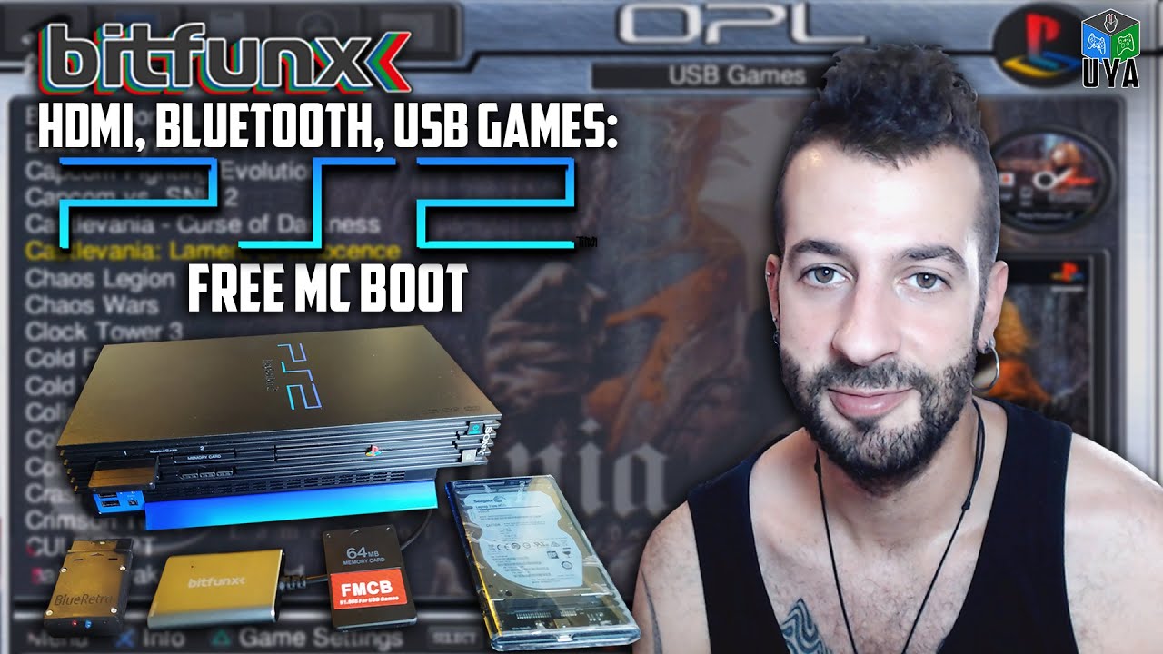 HDMI, Bluetooth e JOGOS USB na PLAYSTATION 2 (BITFUNX FREE MCBOOT ...