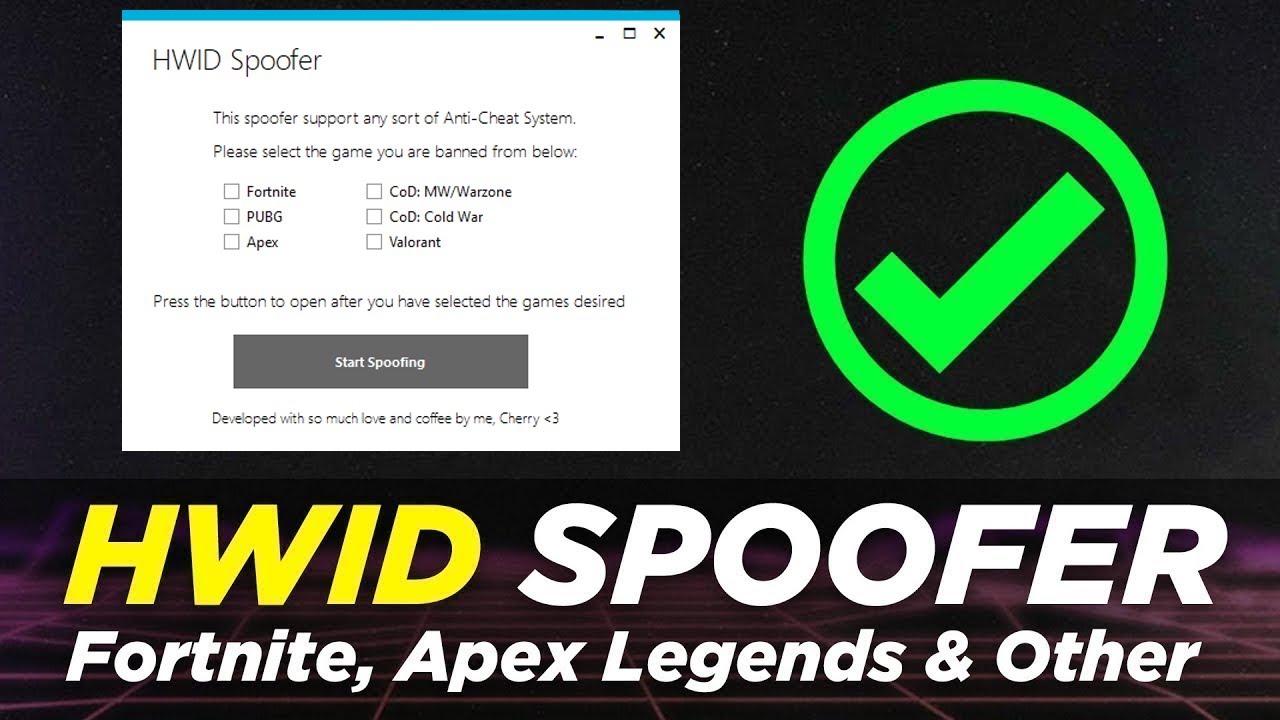 HWID SPOOFER -2021- Apex, Fortnite, PUBG, Valorant, Warzone, Cold War ...