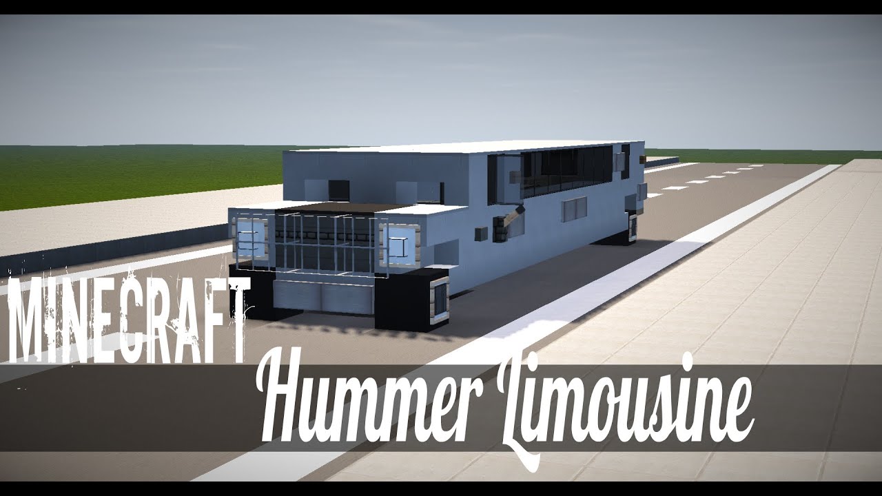 Minecraft Vehicle Tutorial - How to Build : Hummer Limousine. - YouTube