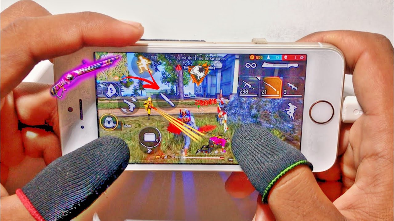 Iphone 5s Free Fire Gameplay ⚙️Settings Free Fire max HUD+DPI+ MACRO 1 ...
