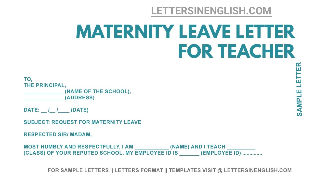 Maternity Leave Application For Teacher Leave Application For School maternity-leave-application-for-teacher-leave-application-for-school