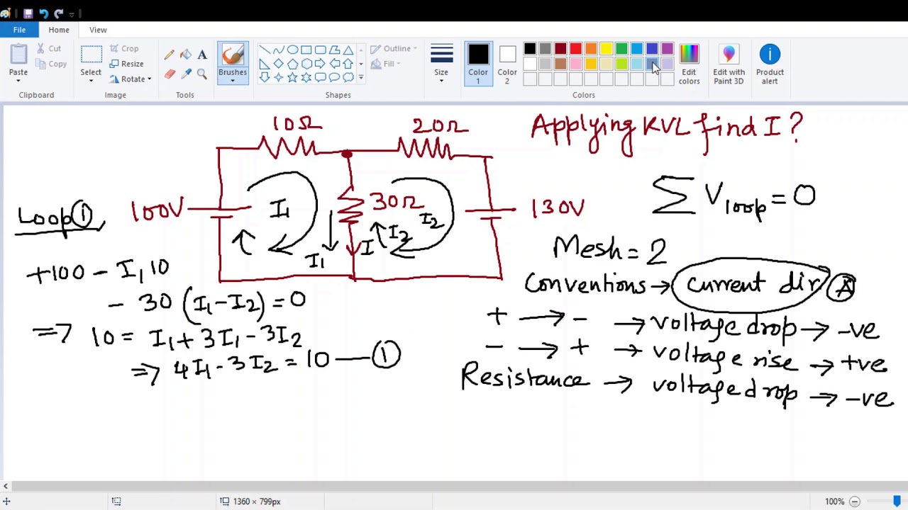 KVL: Kirchoff's Voltage Law| Explained With Example - YouTube