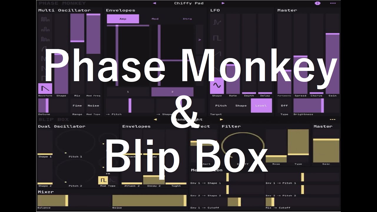 Phase Monkey & Blip Box - New poly and drum synths for iOS by ...