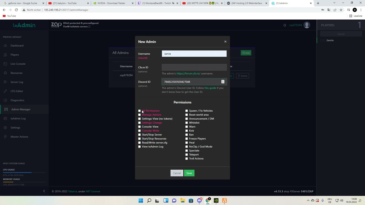 FiveM Tx Admin Admin Geben YouTube FiveM Tx Admin Admin Geben YouTube