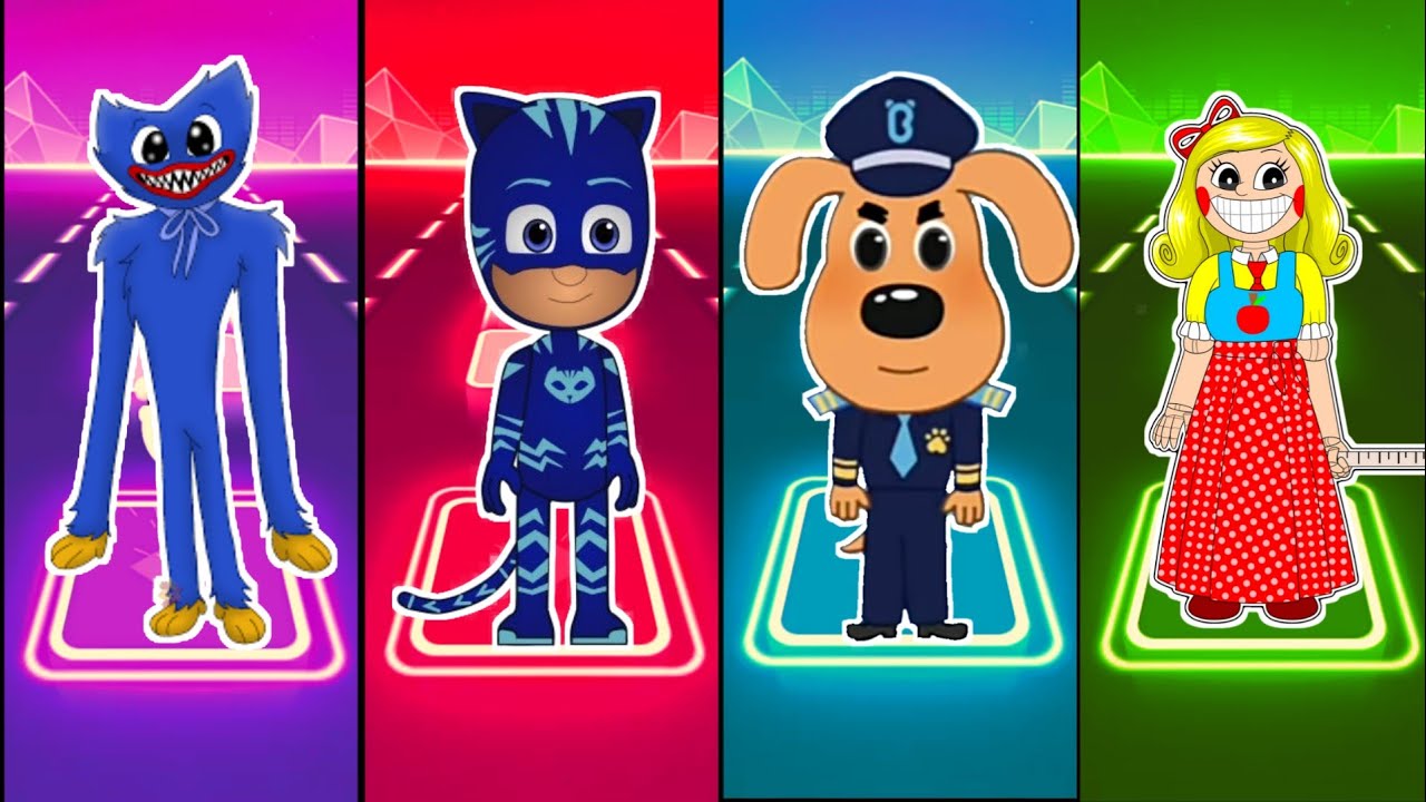 Tiles Hop - Sheriff Labrador 🆚 Huggy Wuggy 🆚 PJ Masks 🆚 Miss Delight ...