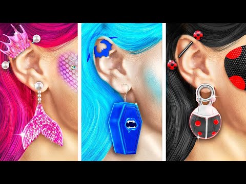 Einfarbige MakeOver Challenge! Vampir vs Ladybug vs Meerjungfrau!